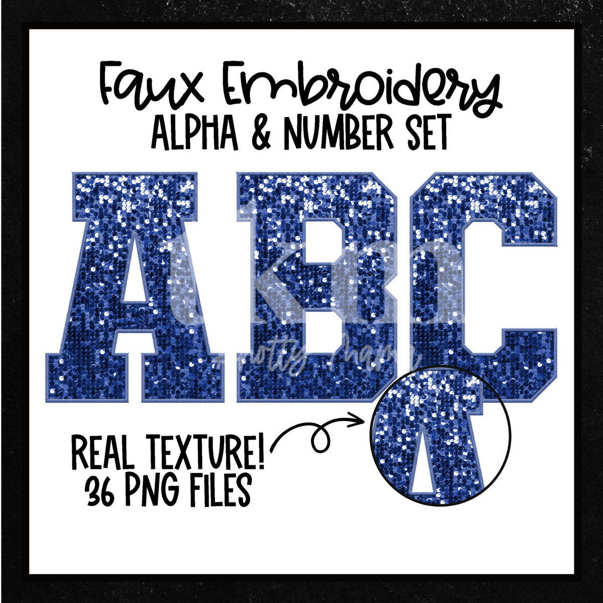 Royal Blue Faux Sequin Alpha Set – The Knotty Mama