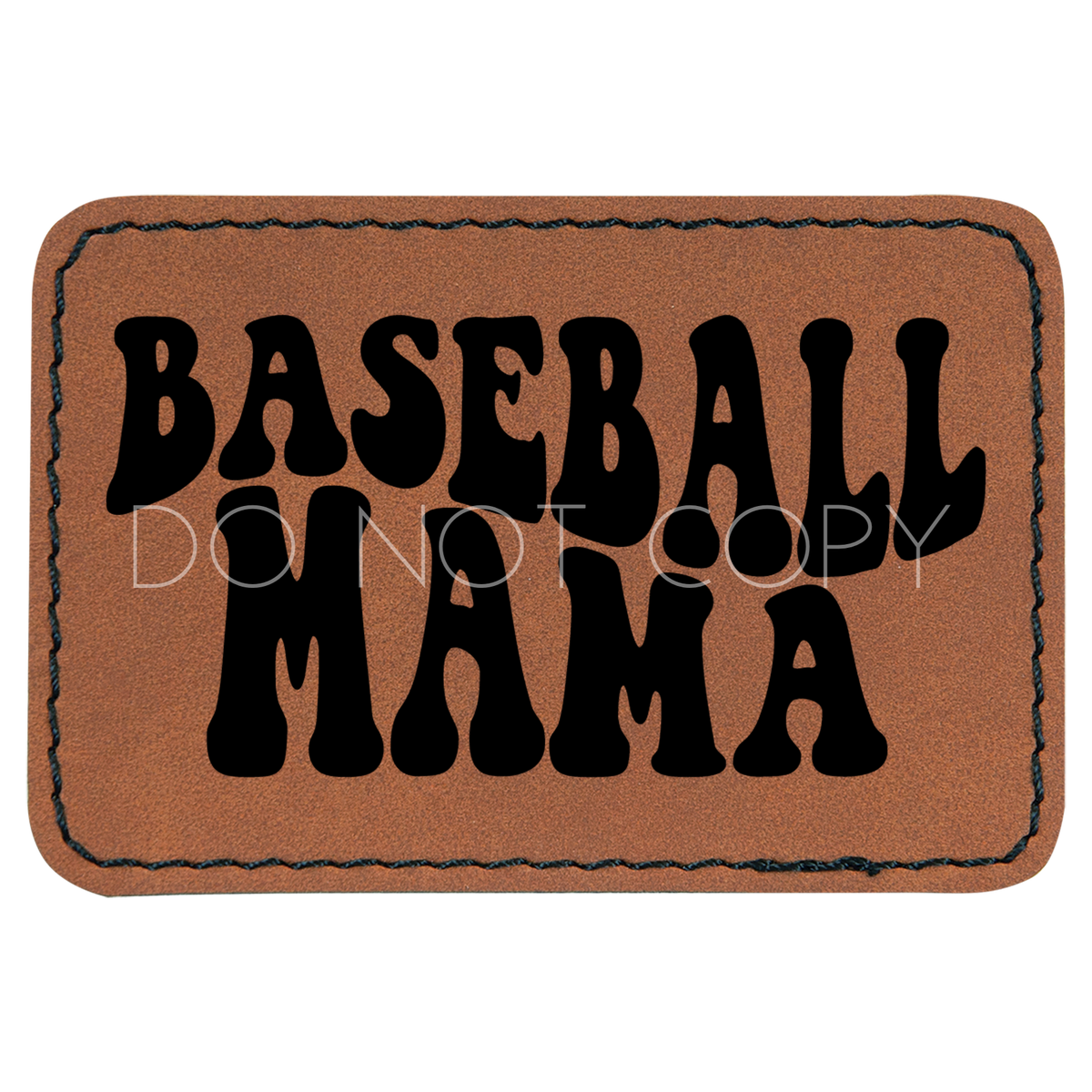 Groovy Baseball Mama Patch – The Knotty Mama