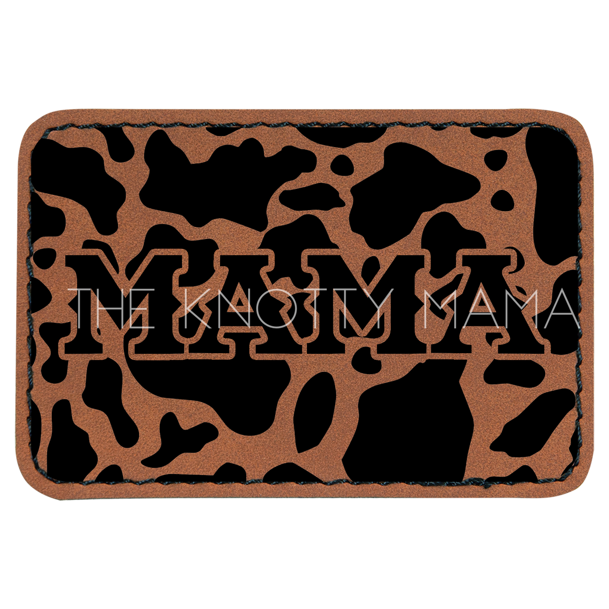 Mama Cow Print Background Hat Patch The Knotty Mama