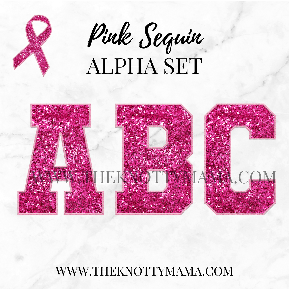 Think Pink Alpha Set PNG – The Knotty Mama