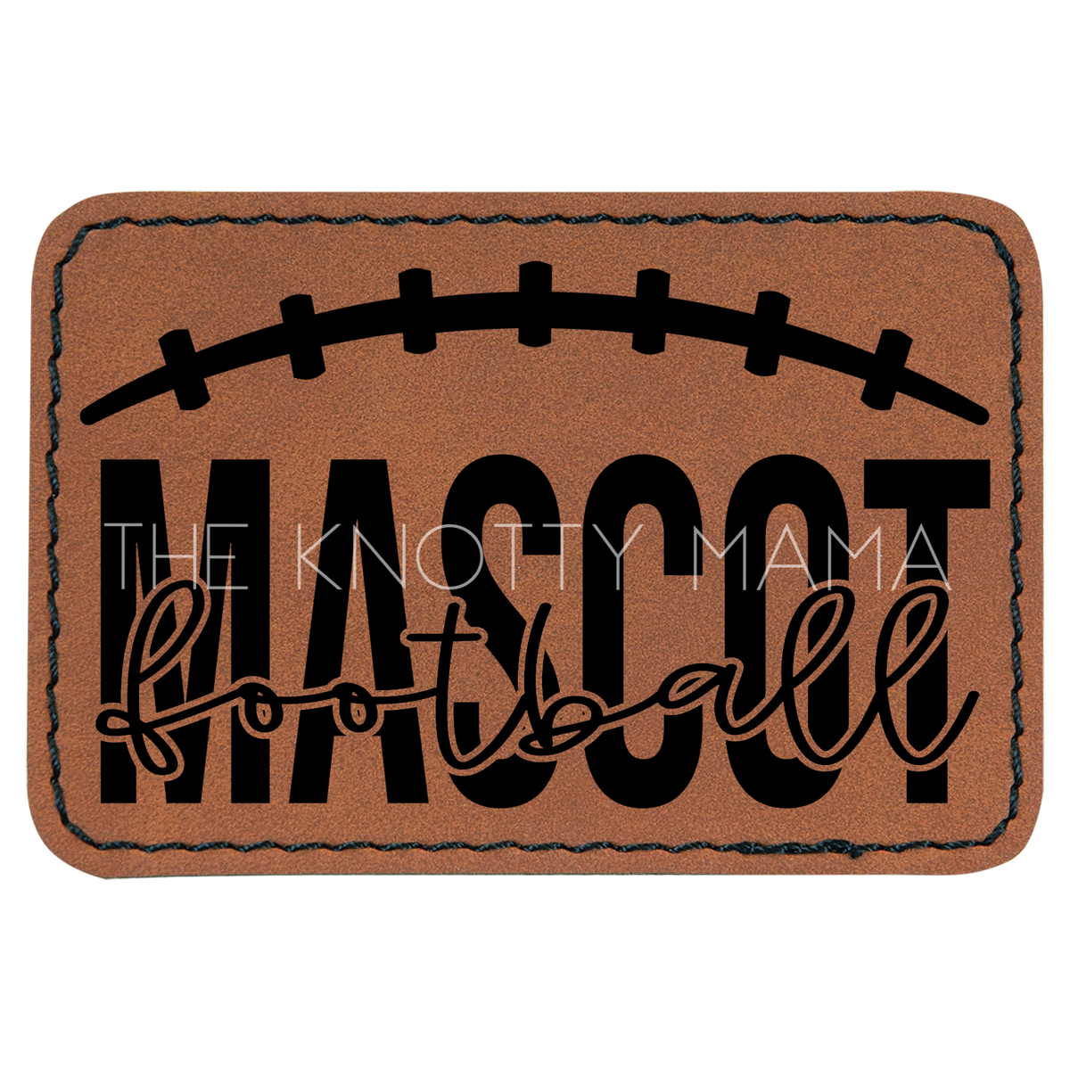 Custom Script Football Mascot Patch – The Knotty Mama