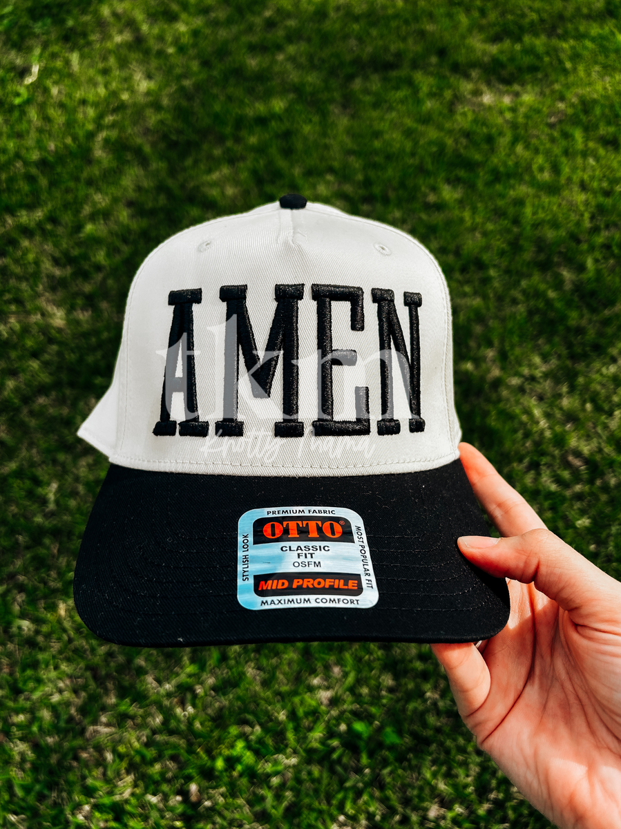 Amen Puff Embroidered Hat – The Knotty Mama