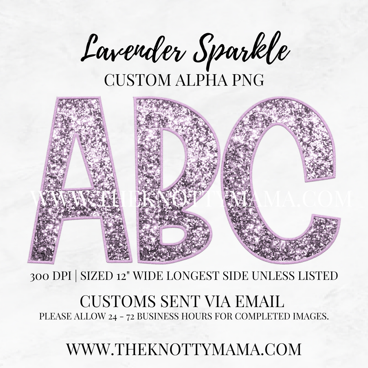 Lavender Sparkle Custom PNG – The Knotty Mama