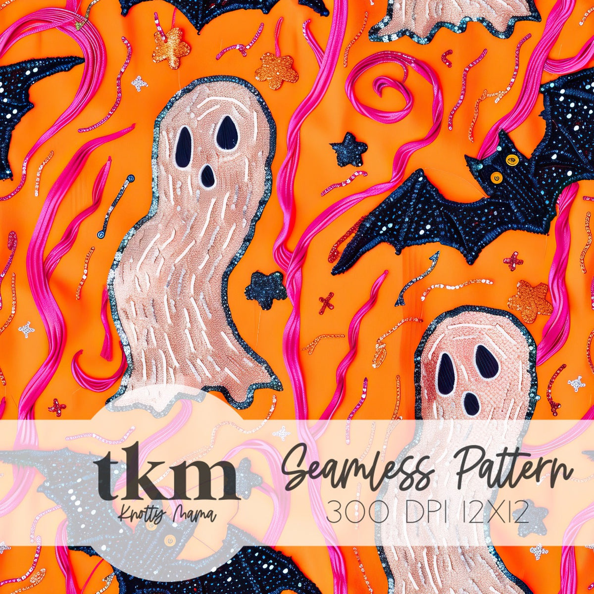 Neon Abstract Ghosts Seamless – The Knotty Mama