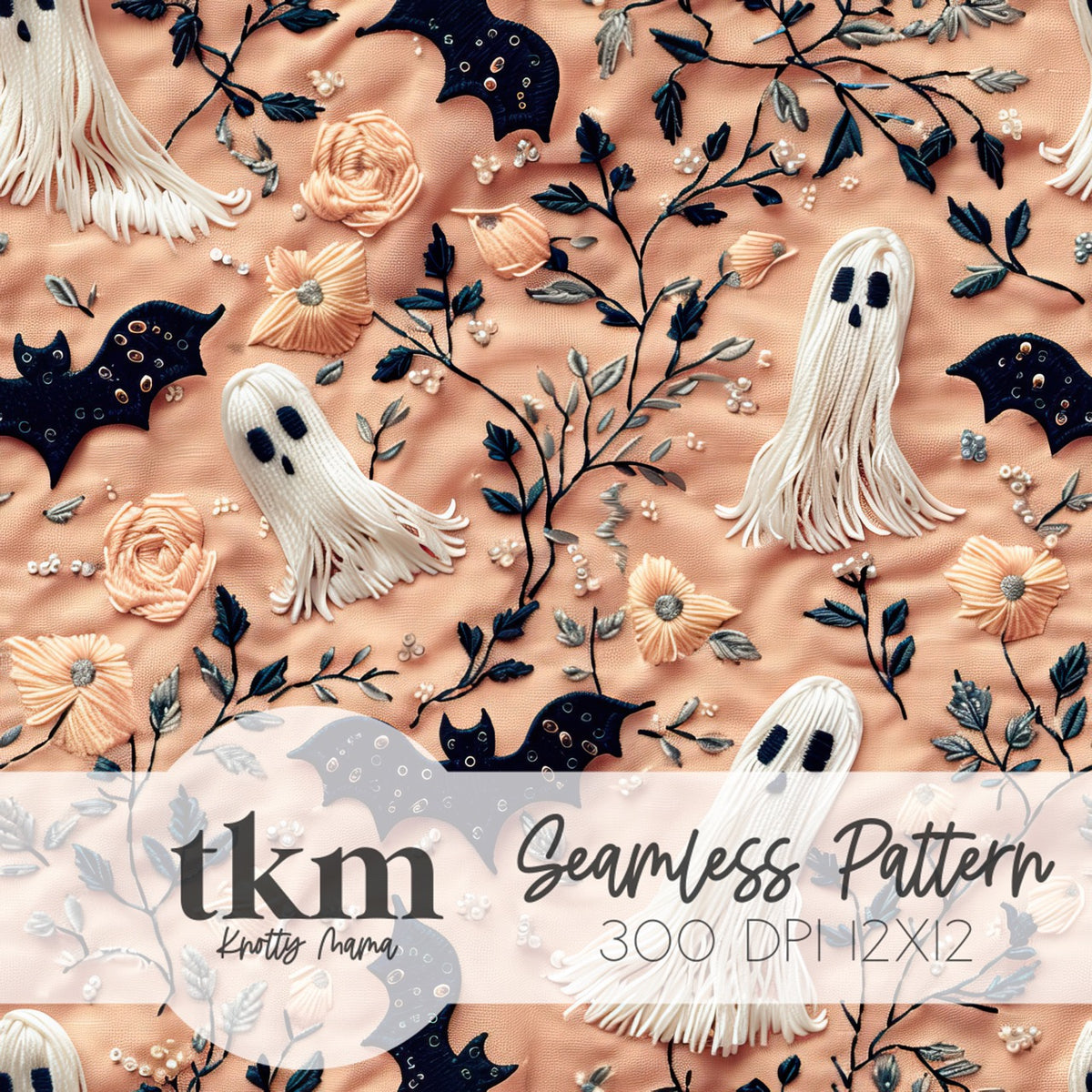 Neutral Spooky Halloween Seamless – The Knotty Mama