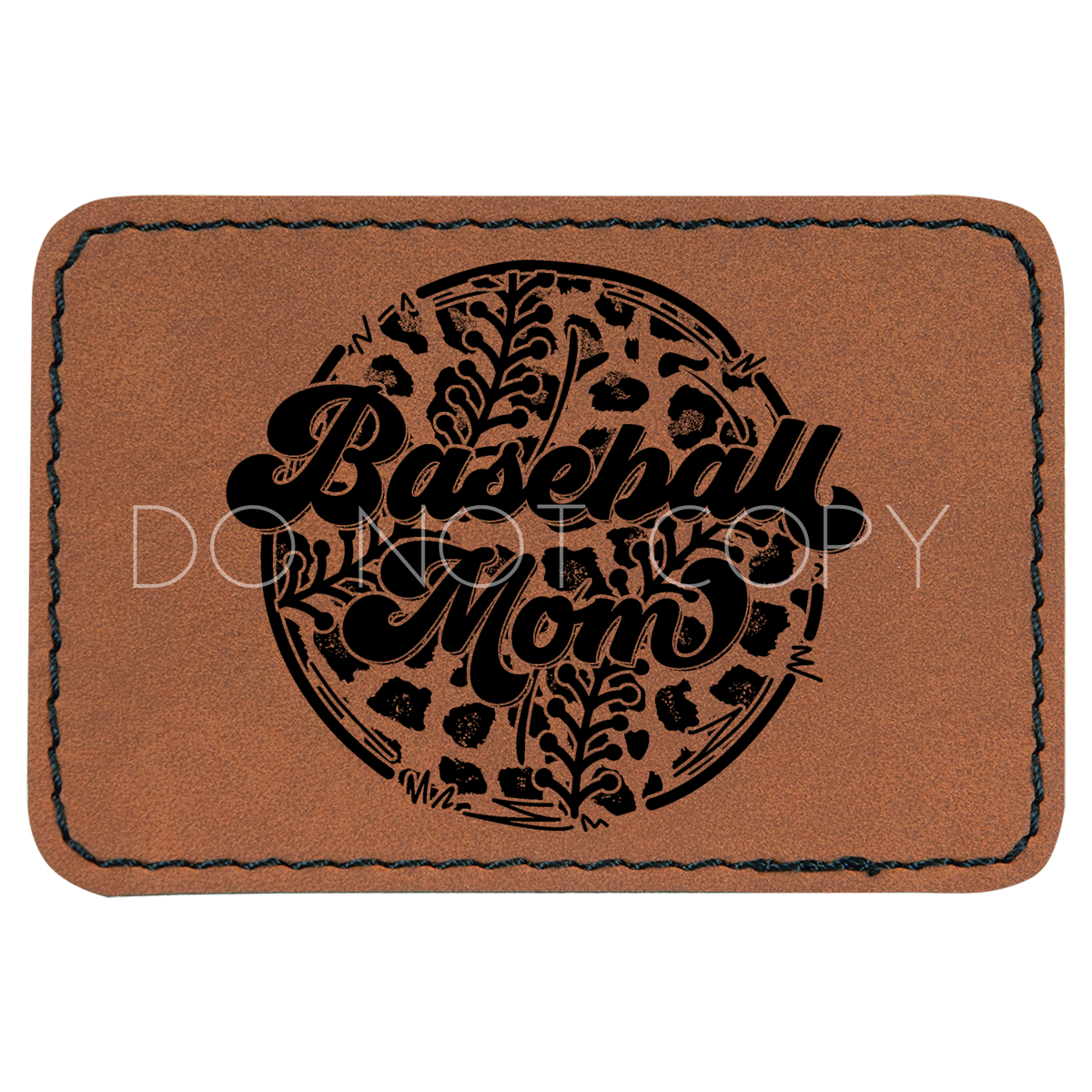 Baseball Mom Leopard Ball Patch – The Knotty Mama