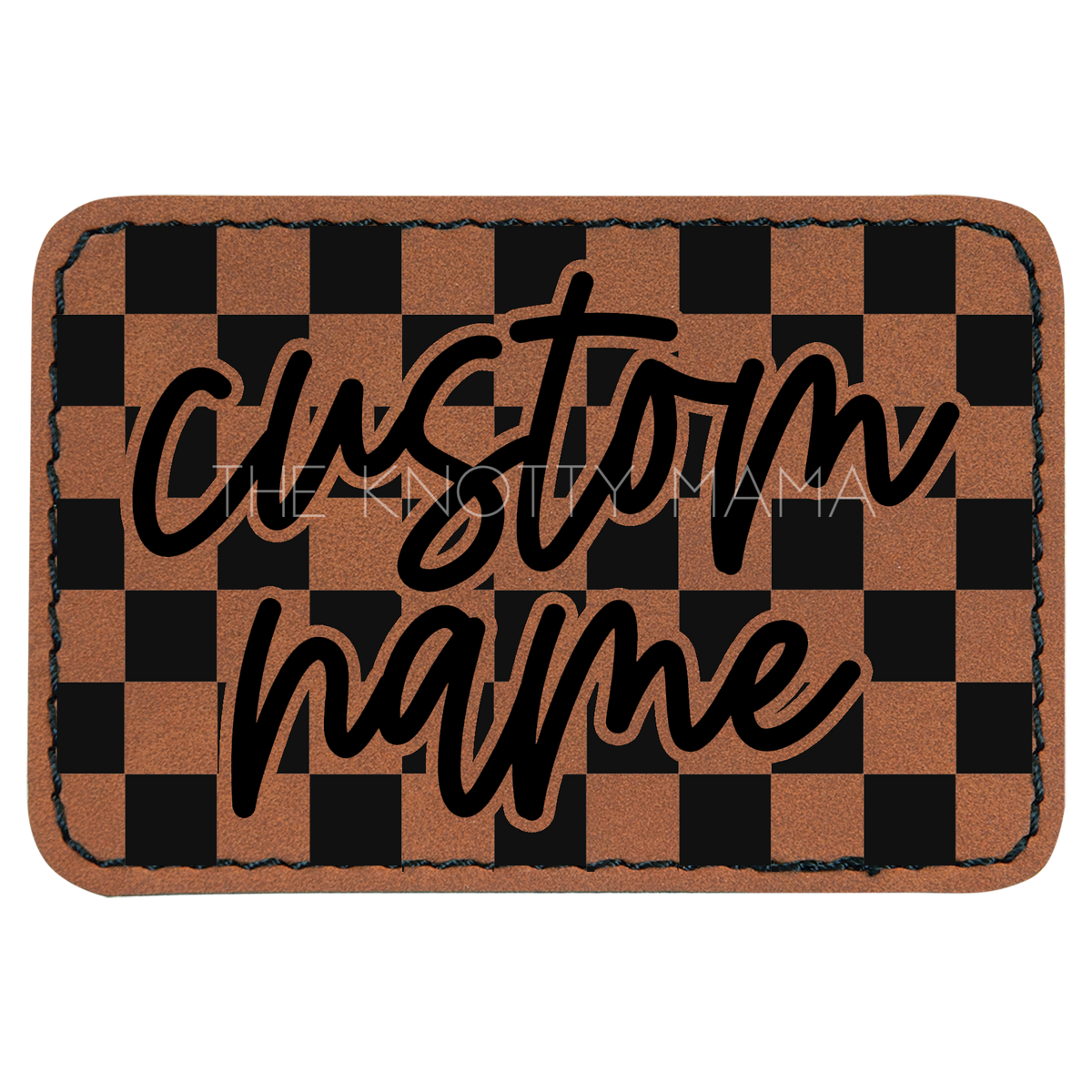 Custom Checkered Patch – The Knotty Mama