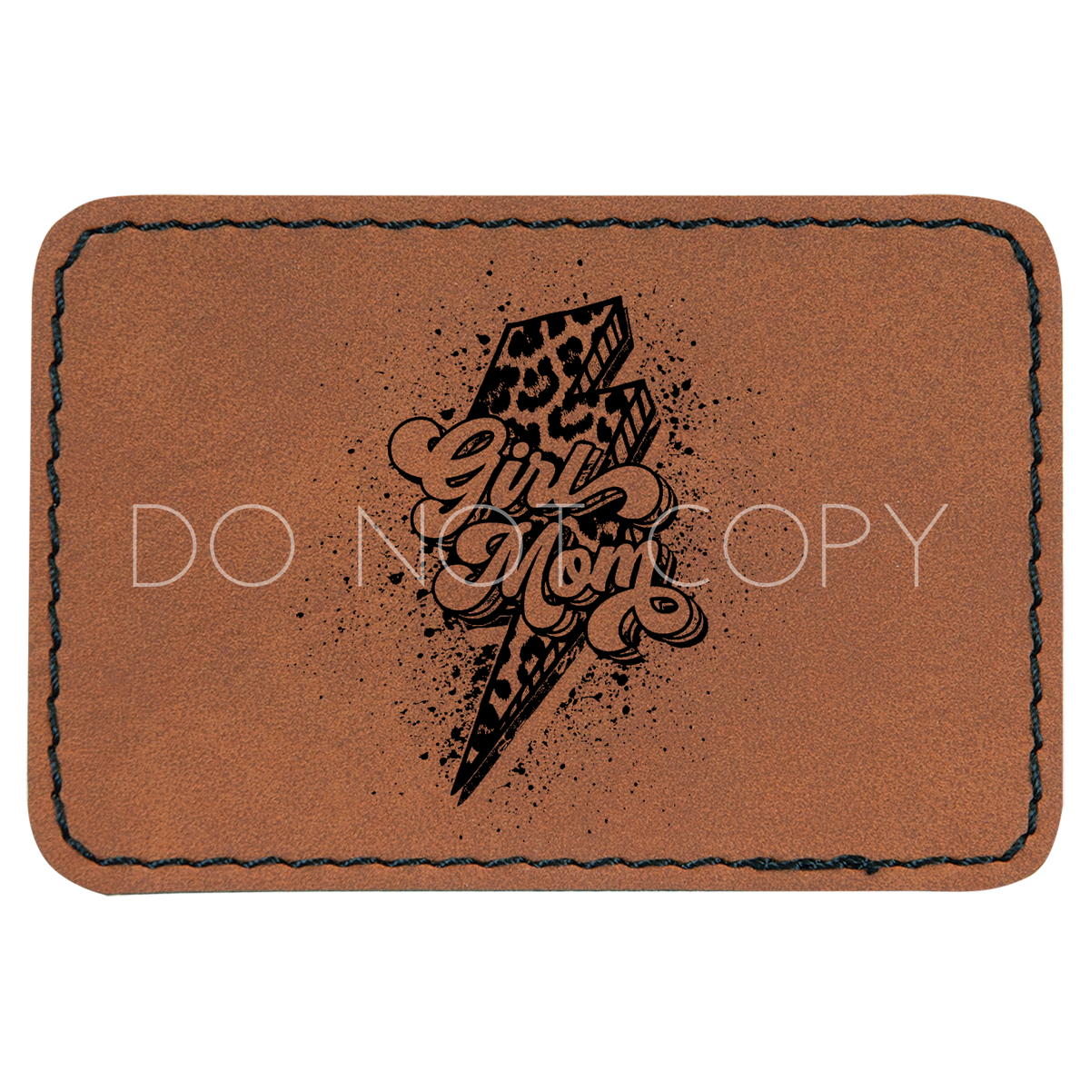 Girl Mom Leopard Lightning Patch – The Knotty Mama