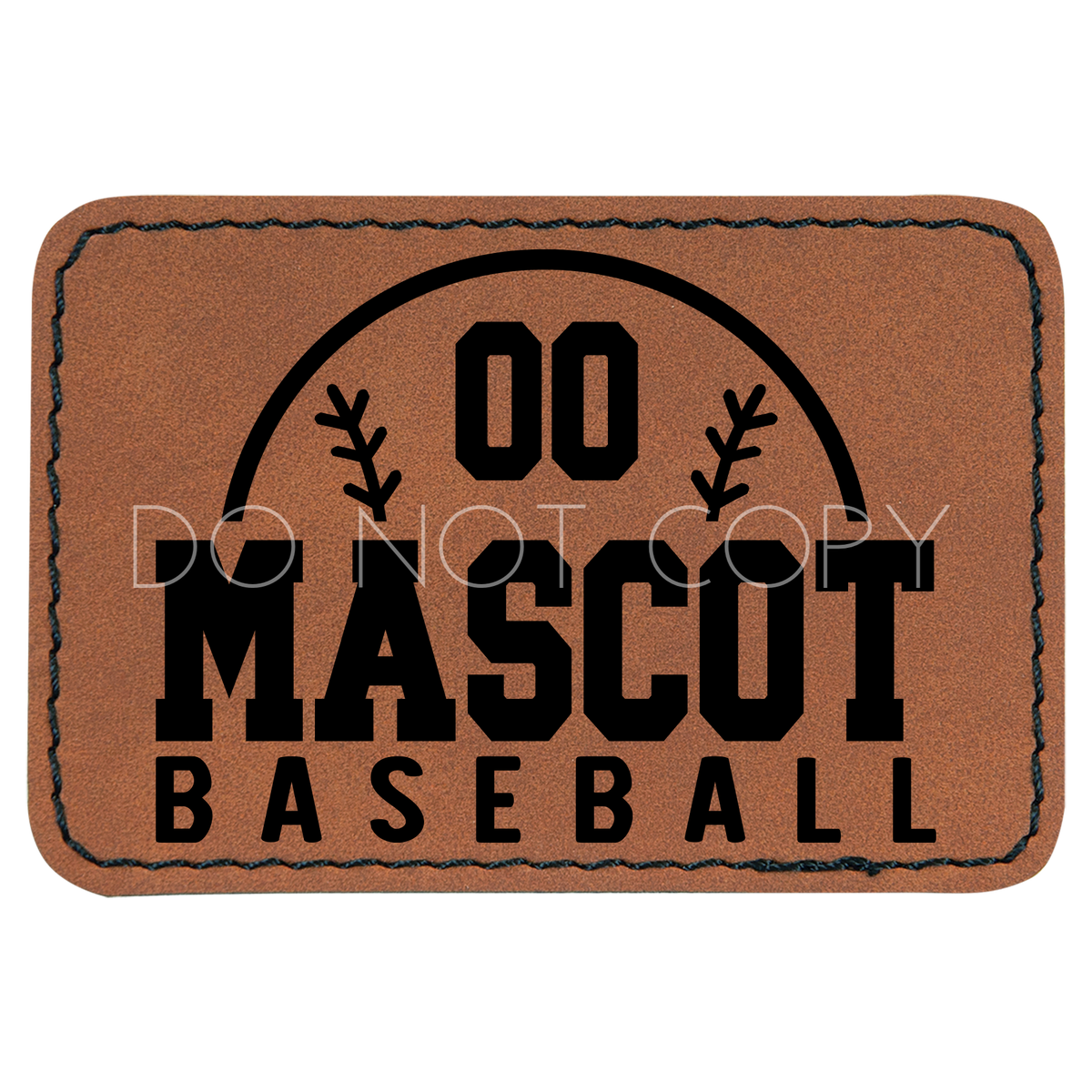Half Baseball Custom Mascot Patch – The Knotty Mama