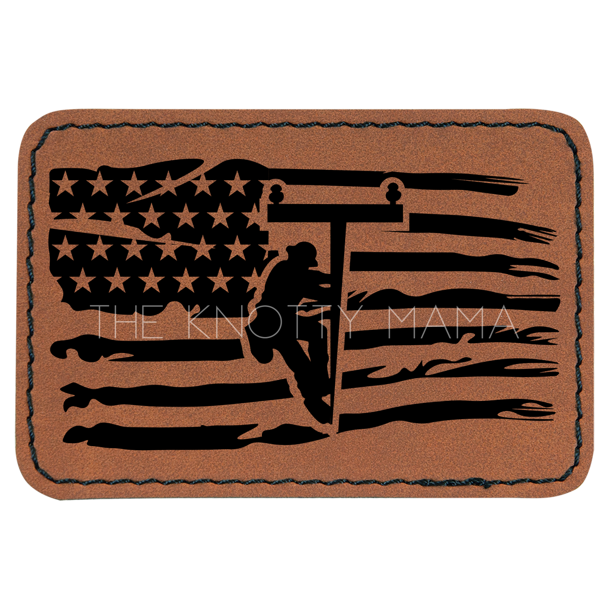 Lineman Pole Flag Patch – The Knotty Mama