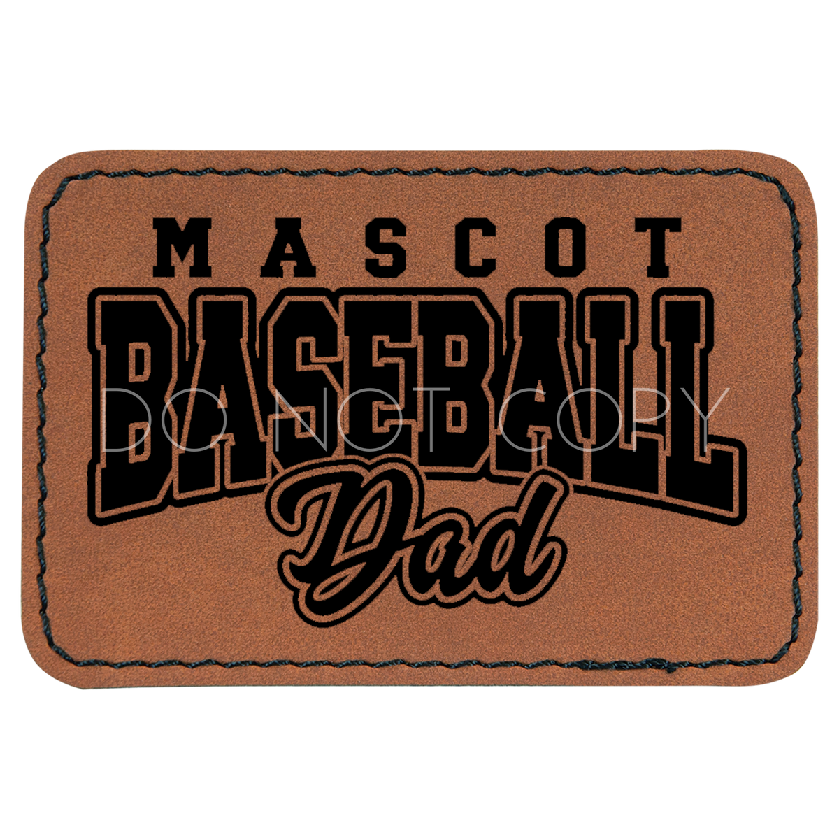 Mascot Baseball Dad Patch – The Knotty Mama