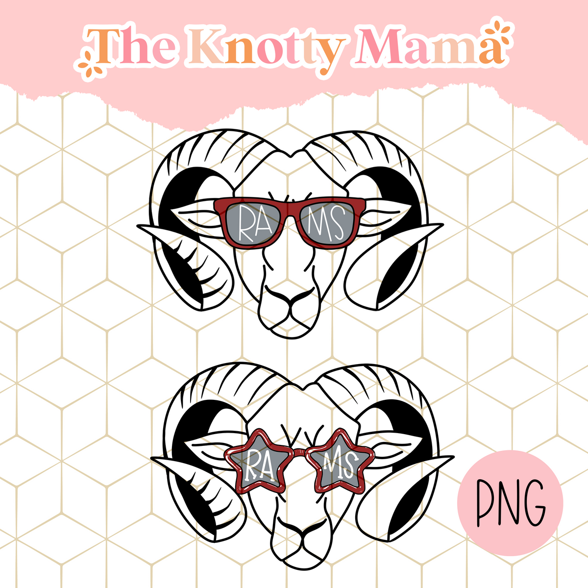 Rams Mascot (Maroon) – The Knotty Mama