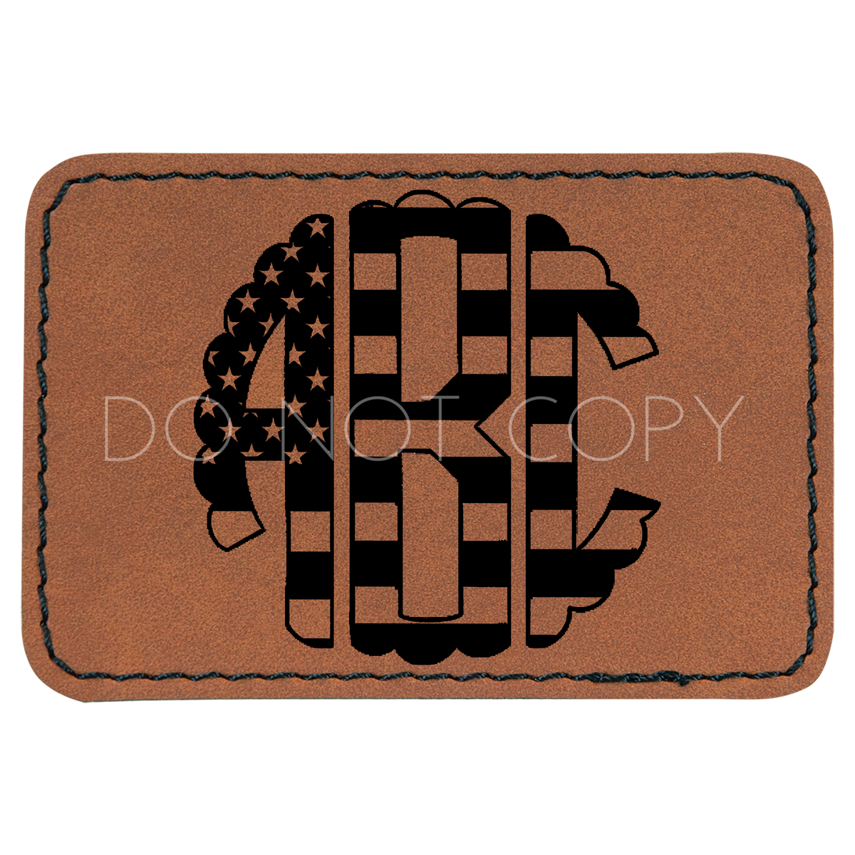 Scalloped Patriotic Monogram Patch – The Knotty Mama
