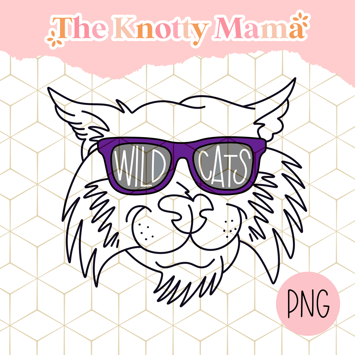 Wildcats Mascot (Purple) – The Knotty Mama